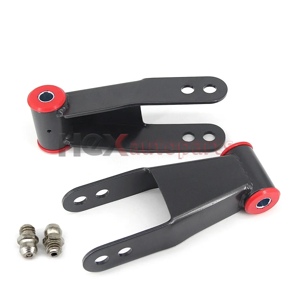 Best 2004-2021 Ford F150 1-2 inch Drop Lowering Shackles Adjustable ...
